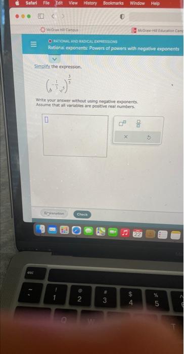 Solved Simplify the expression. (b−31c5)53 Write your answer | Chegg.com