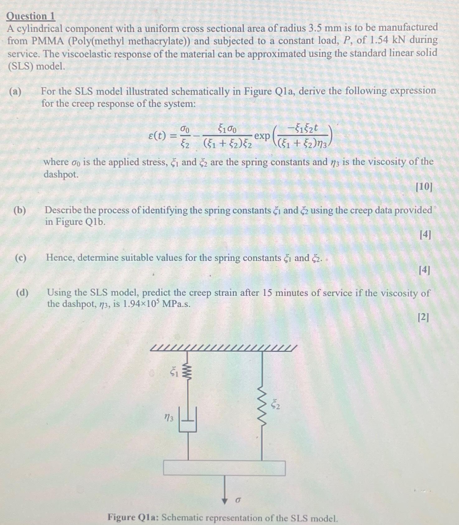 Solved Question 1A cylindrical component with a uniform | Chegg.com