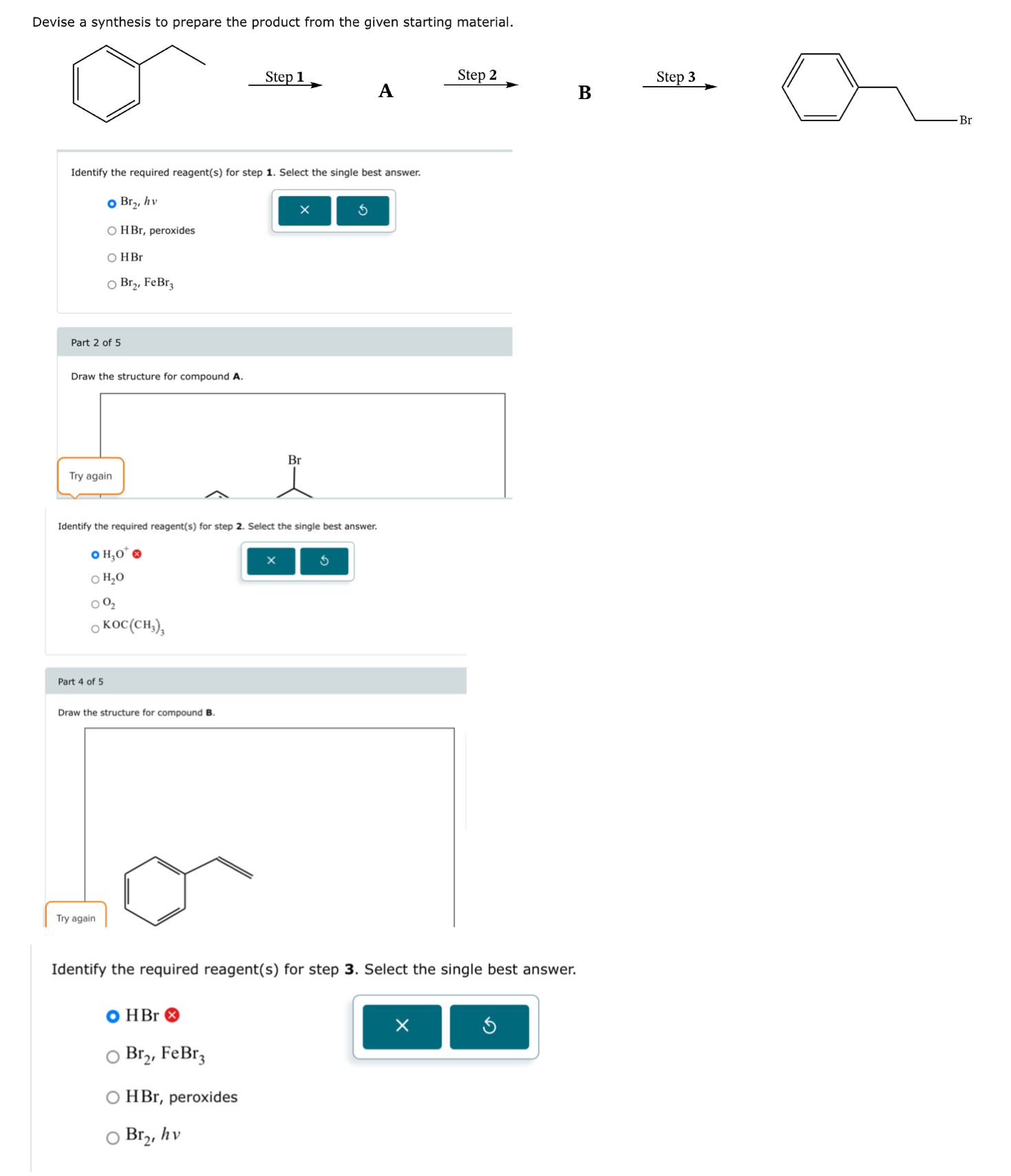 Solved Devise a synthesis to prepare the product from the | Chegg.com