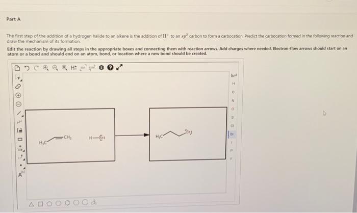 Solved The first step of the addition of a hydrogen halide | Chegg.com