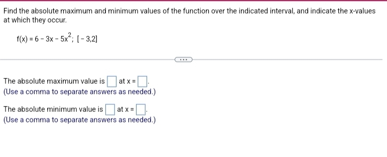 Solved Find the absolute maximum and minimum values of the | Chegg.com