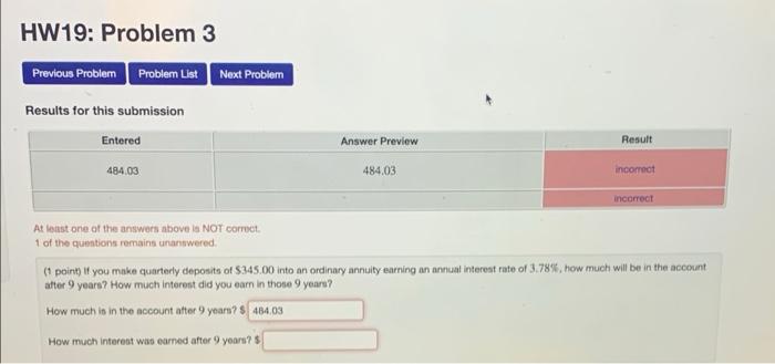 Solved HW19: Problem 3 Previous Problem Problem List Next | Chegg.com