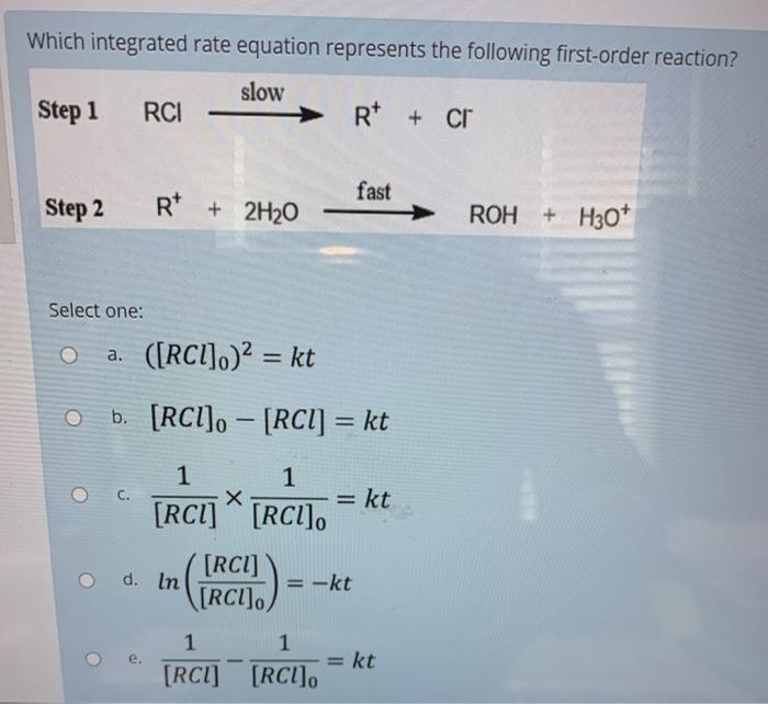 Integrated Rate Equation For First Order Reaction - Tessshebaylo
