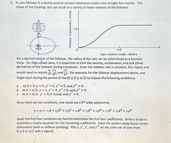 Solved A cam-follower is a device used to convert rotational | Chegg.com