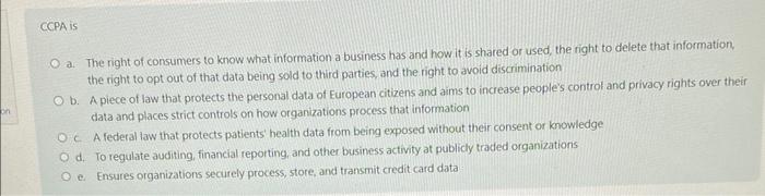 Solved The three key elements in the IA model are a. | Chegg.com