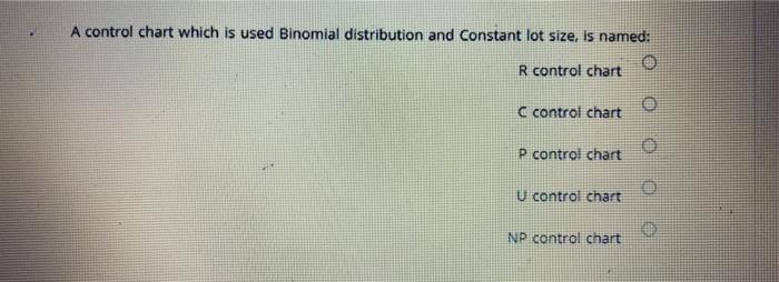 Solved A control chart which is used Binomial distribution | Chegg.com