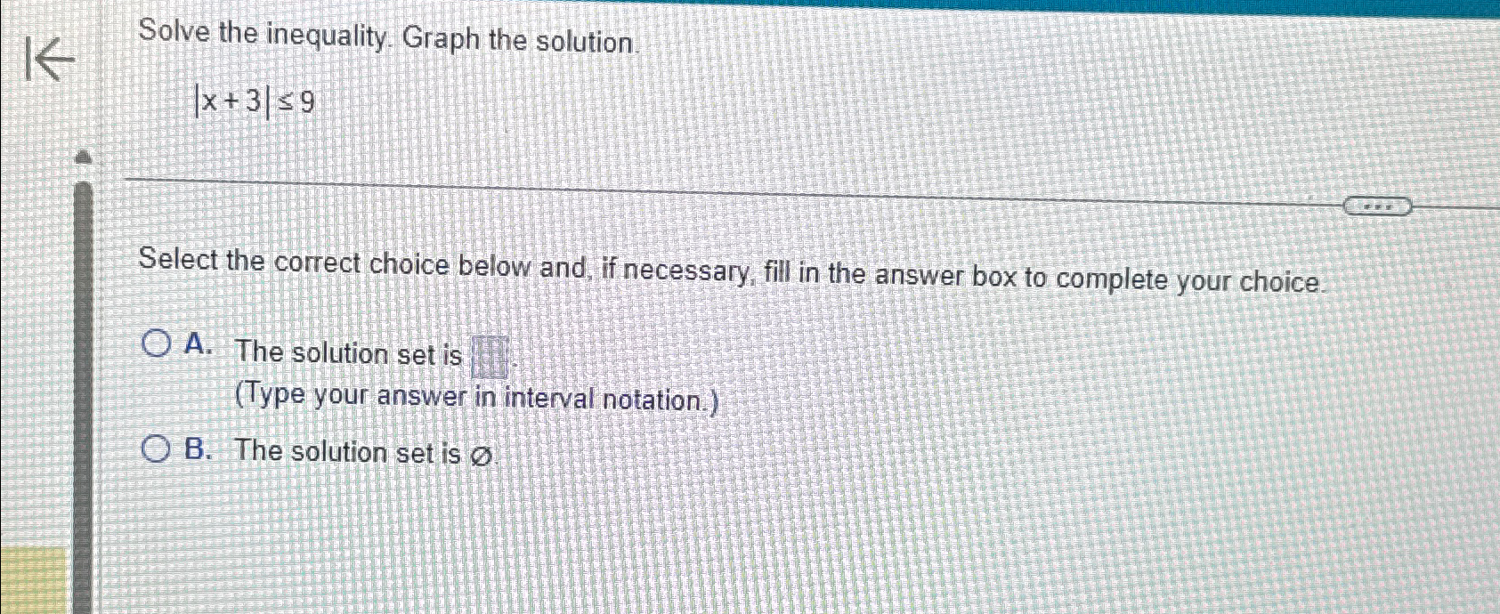 Solved Solve the inequality. Graph the | Chegg.com
