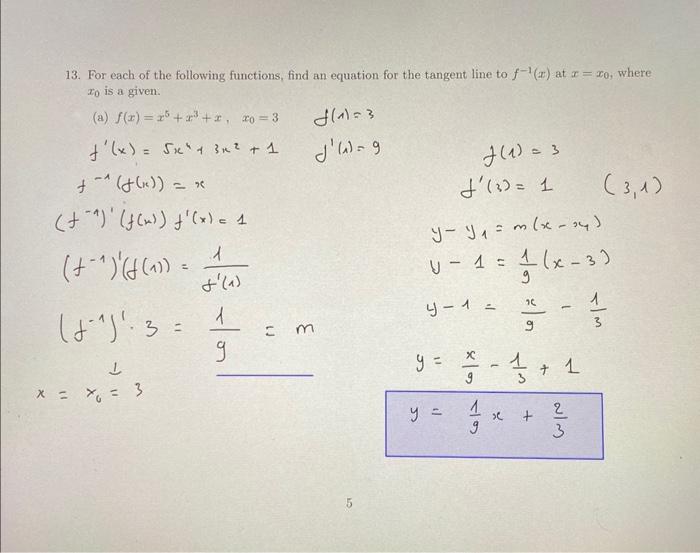 Solved 13. For each of the following functions, find an | Chegg.com