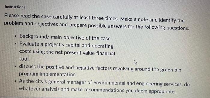 Solved Please read the case carefully at least three times. | Chegg.com