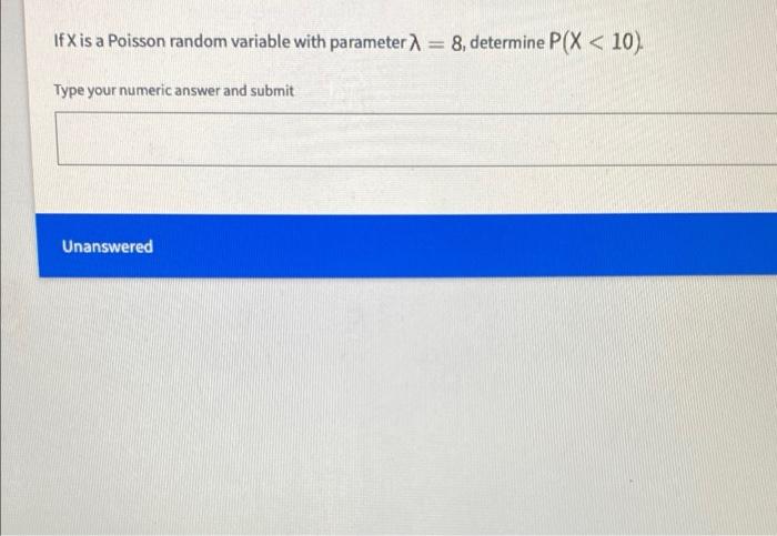 Solved Ifx Is A Poisson Random Variable With Parameter 1 