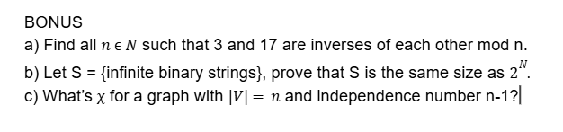 This is ﻿a discrete math problem and please complete | Chegg.com