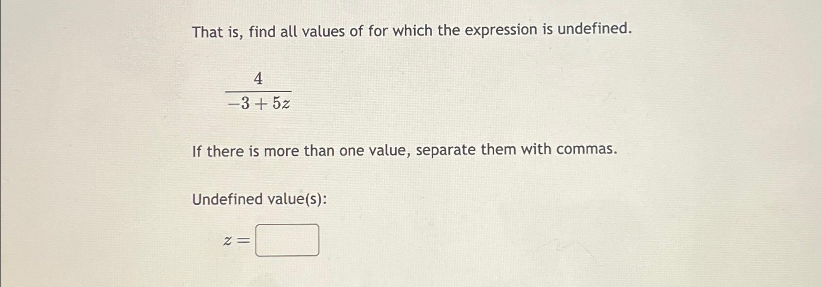 Solved That is, ﻿find all values of for which the expression | Chegg.com