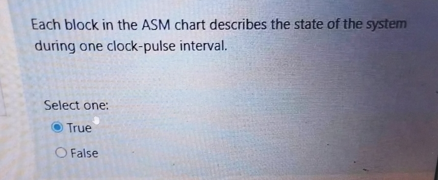 Solved Each block in the ASM chart describes the state of | Chegg.com