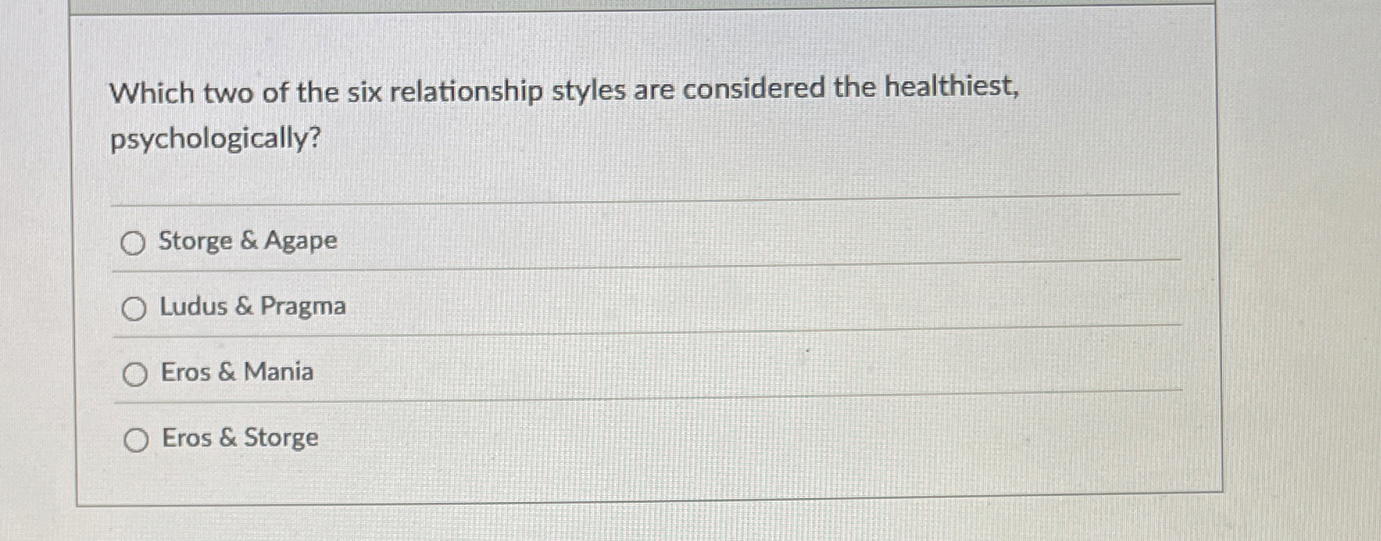 Solved Which two of the six relationship styles are | Chegg.com