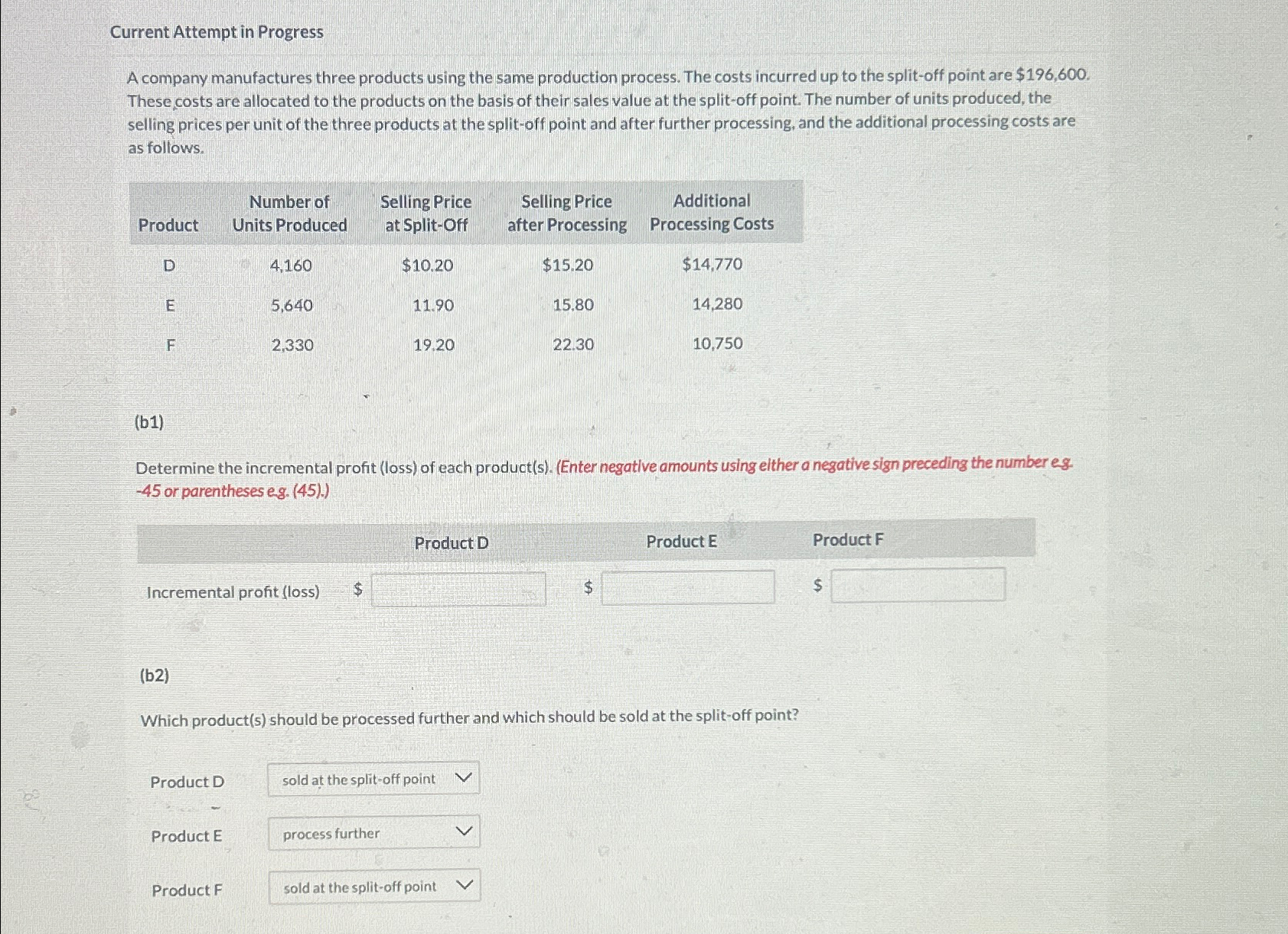 Solved Current Attempt in ProgressA company manufactures | Chegg.com