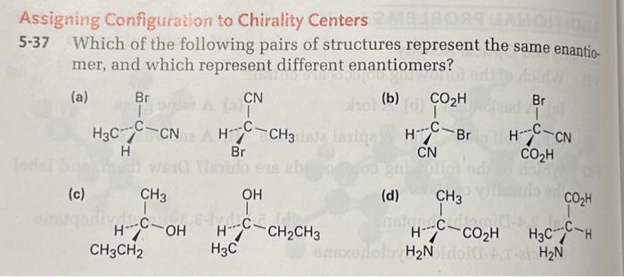 Solved which of the following pairs of structures represent | Chegg.com
