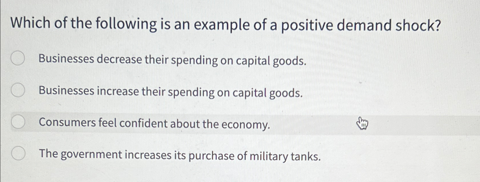 Solved Which of the following is an example of a positive | Chegg.com