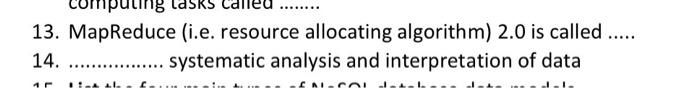 Solved 13 Mapreduce Ie Resource Allocating Algorithm