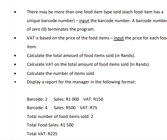 Solved Write the pseudocode for the following scenario: A | Chegg.com