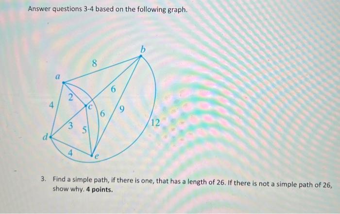 Solved Answer questions 3-4 based on the following graph. 3. | Chegg.com