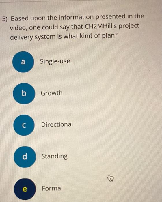 Solved Based upon the information presented in the video, | Chegg.com