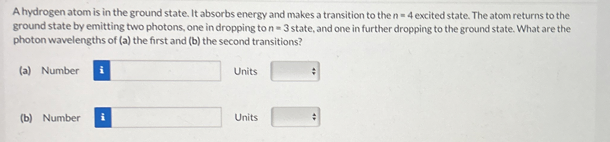 Solved A Hydrogen Atom Is In The Ground State It Absorbs