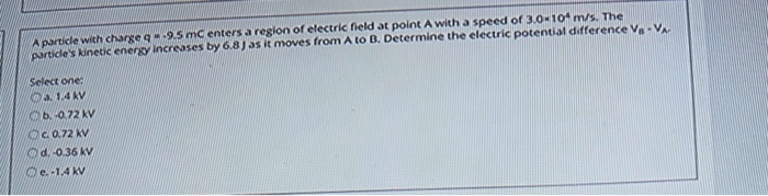 Solved A partide with charge.9.5 mcenters a region of | Chegg.com