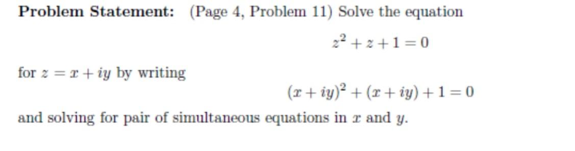 Solved Problem Statement: (Page 4, Problem 11) Solve the | Chegg.com