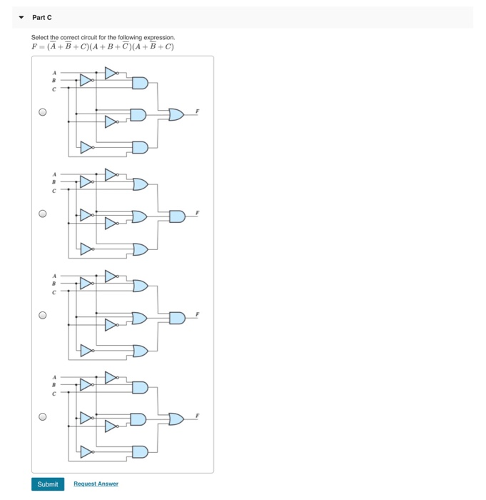 Solved Part A Select the correct circuit for the following | Chegg.com