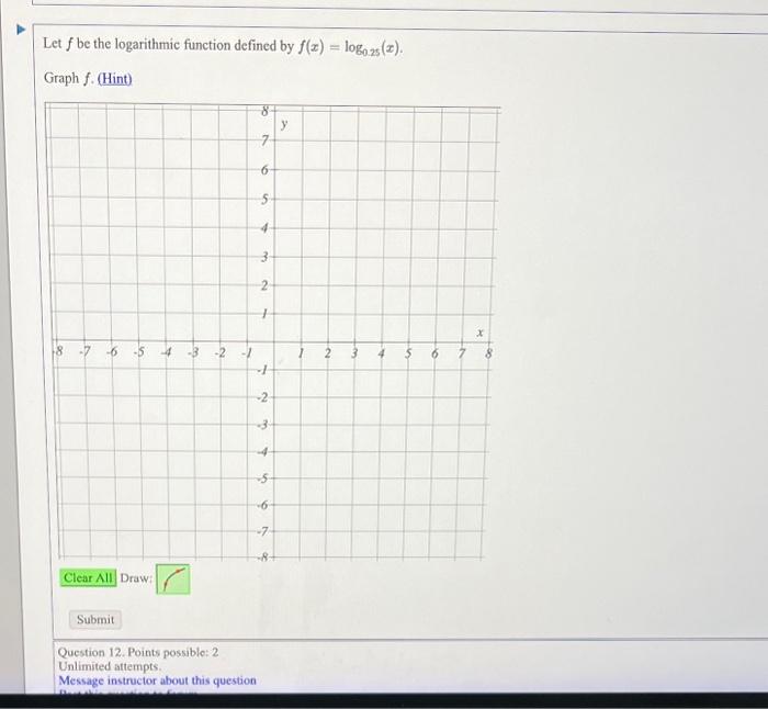 Solved Let f be the logarithmic function defined by | Chegg.com