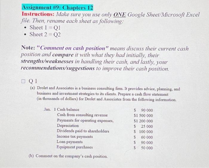Solved answer all questions/steps in a google sheet and show | Chegg.com