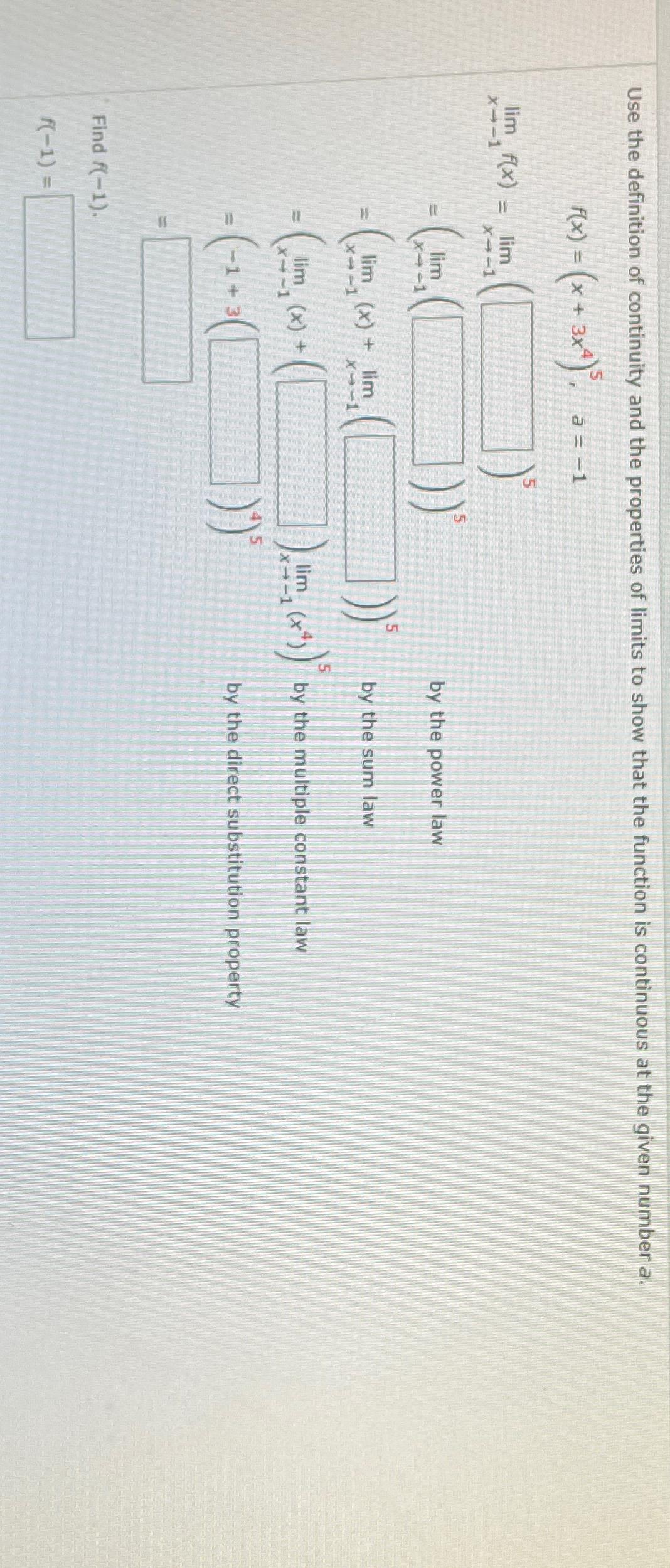 Solved \end{array}]Find f(-1)f(-1)= | Chegg.com