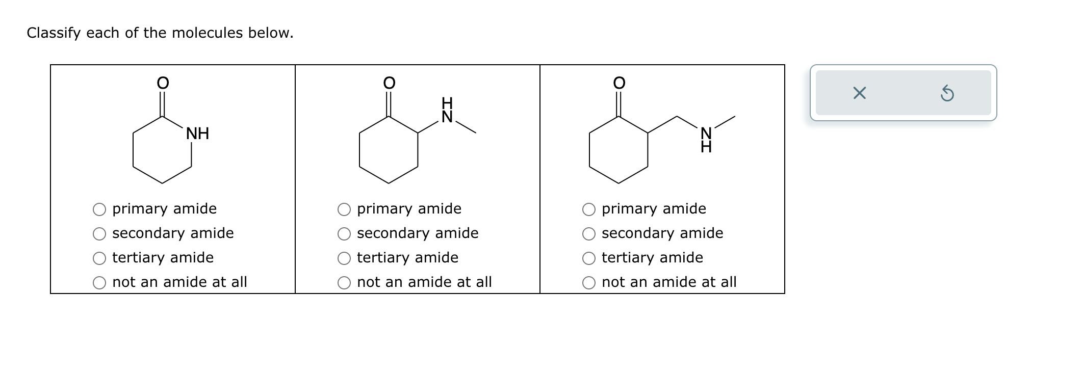 Solved Classify each of the molecules below. | Chegg.com