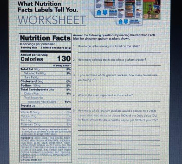 Nutrition Label Worksheet Answer Key Pdf Besto Blog