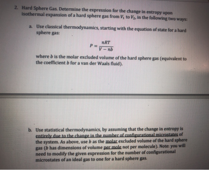 Solved Note: for statistical mechanics problems, you may use | Chegg.com