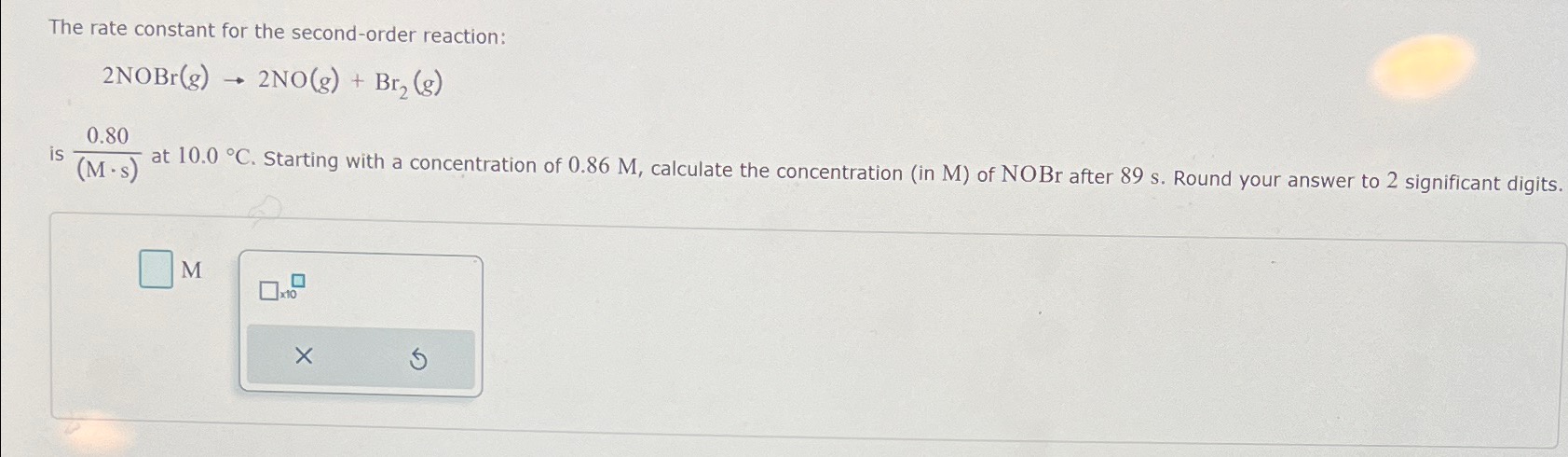 Solved The rate constant for the second-order | Chegg.com