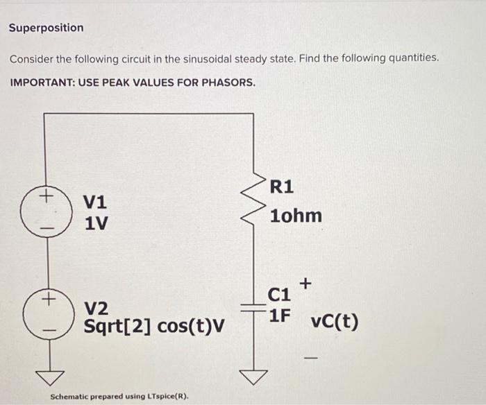 Solved Superposition Consider the following circuit in the | Chegg.com