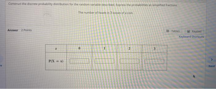 Solved Construct the discrete probability distribution for | Chegg.com