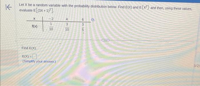 Solved Let X be a random variable with the probability | Chegg.com