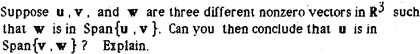 Solved Suppose u, v, and w are three different nonzero | Chegg.com