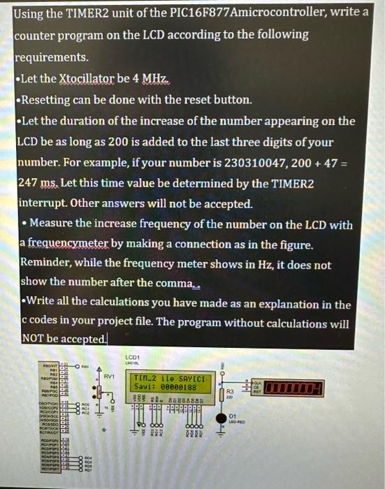 Solved Using the TIMER2 unit of the | Chegg.com