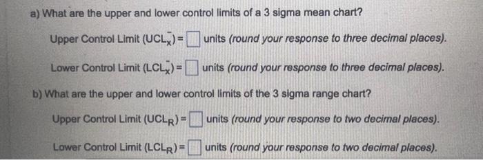 Solved Refer to the table Factors for Computing. Control | Chegg.com