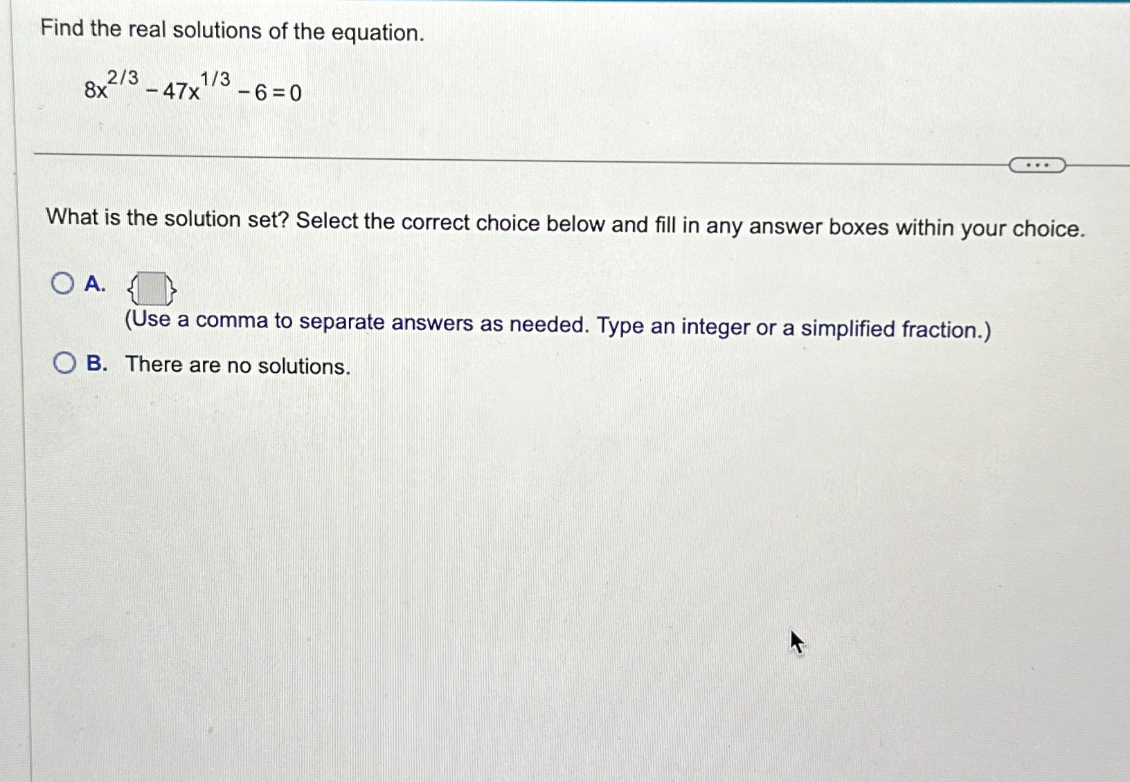 Solved Find the real solutions of the | Chegg.com