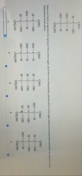 Solved Below are fischer projections for a group of | Chegg.com