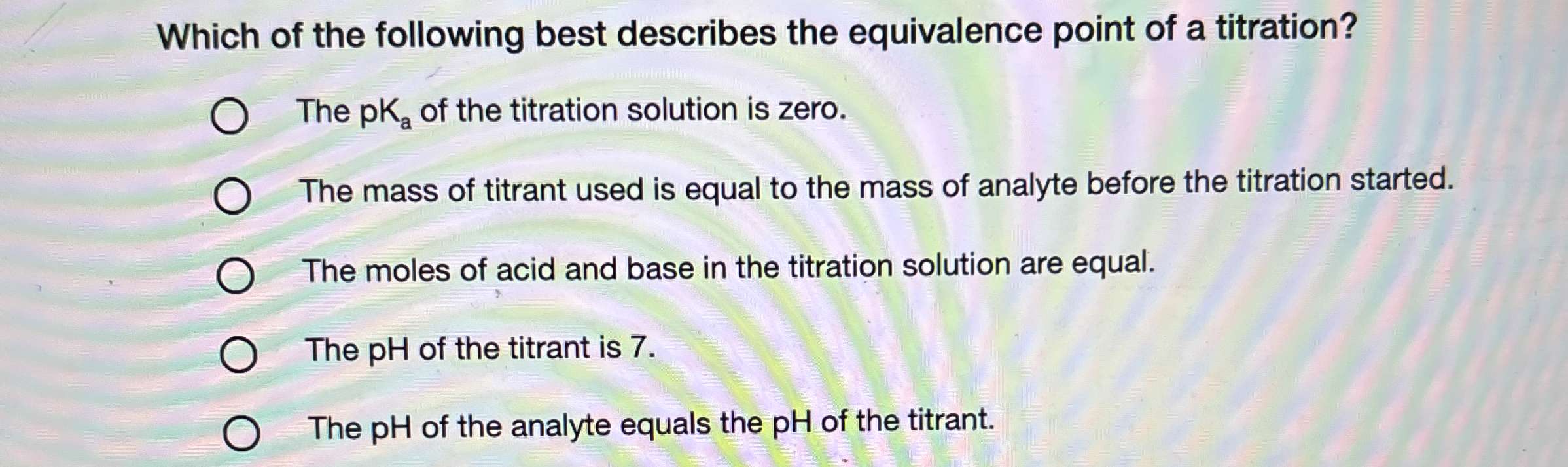 Solved Which of the following best describes the equivalence | Chegg.com