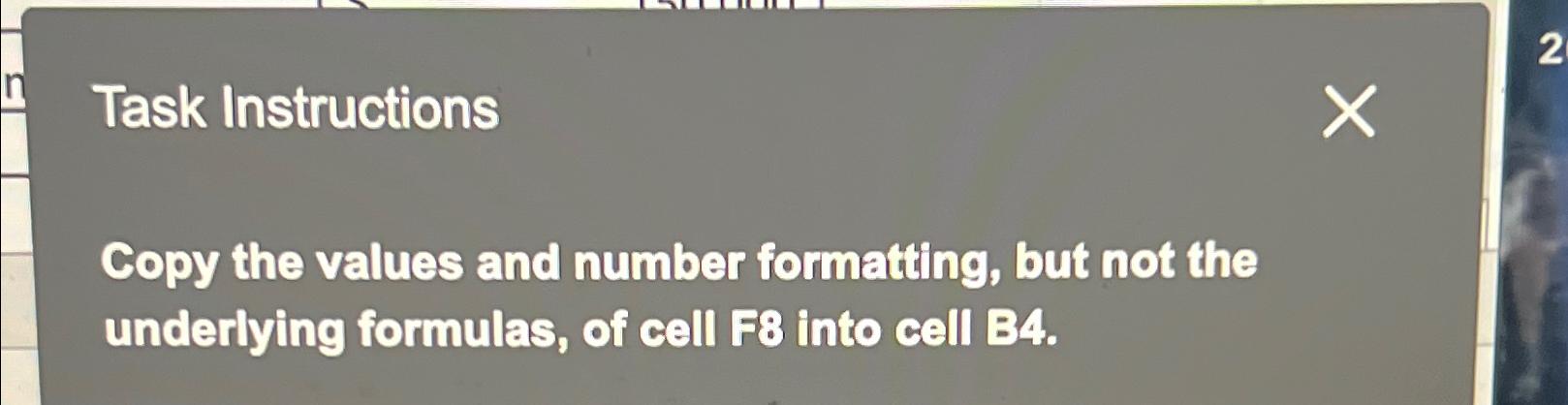 Solved Task InstructionsCopy the values and number | Chegg.com