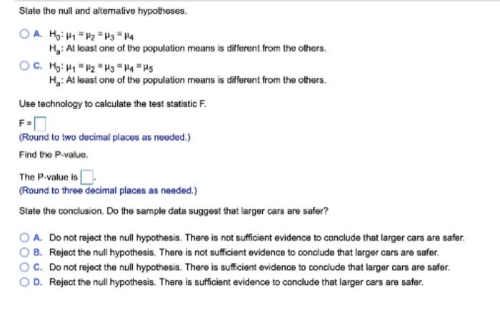 Solved In a car crash experiment, cars are classified into | Chegg.com