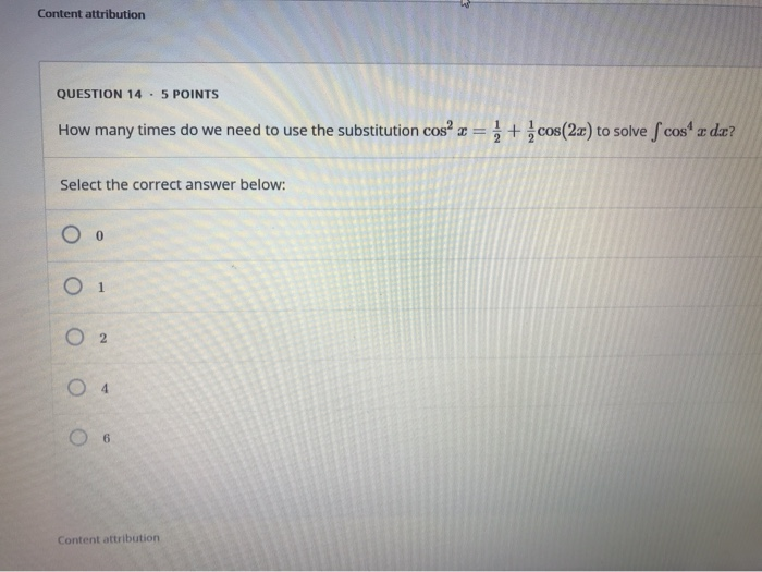 Solved Content attribution QUESTION 14 . 5 POINTS How many | Chegg.com Solved Content attribution QUESTION 14 . 5 POINTS How many | Chegg.com