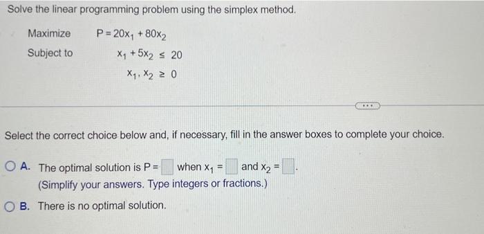 Solved Solve the linear programming problem using the | Chegg.com