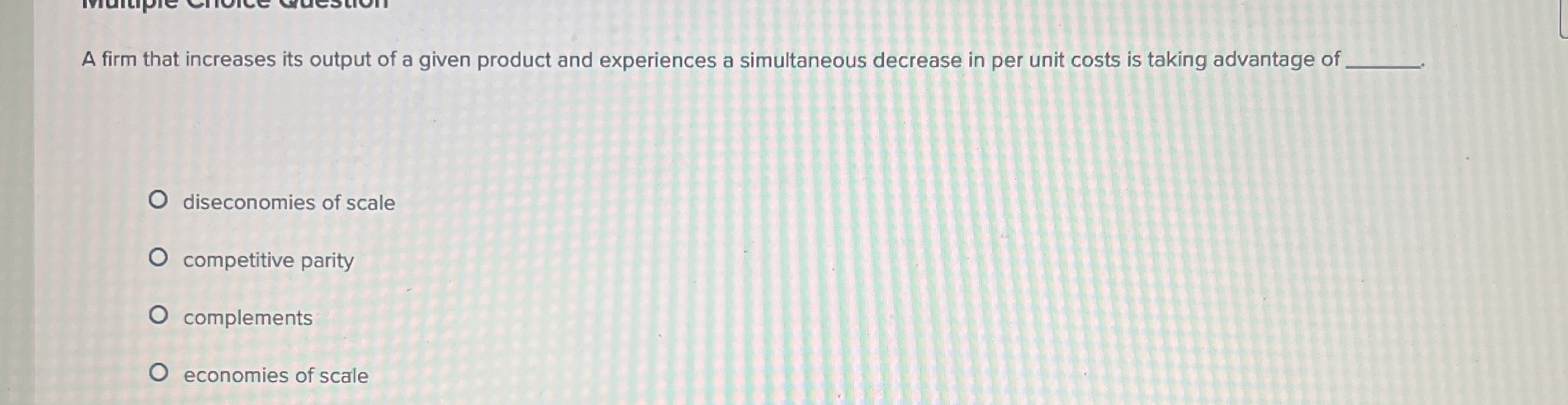 Solved A firm that increases its output of a given product | Chegg.com